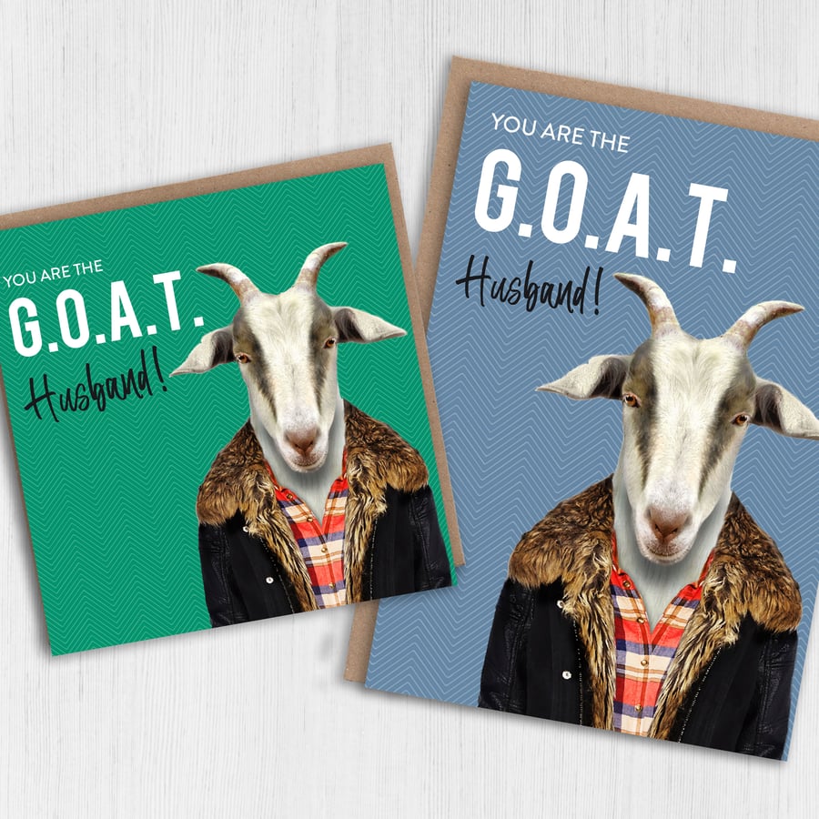 Goat anniversary card: Greatest of All Time (G.... - Folksy