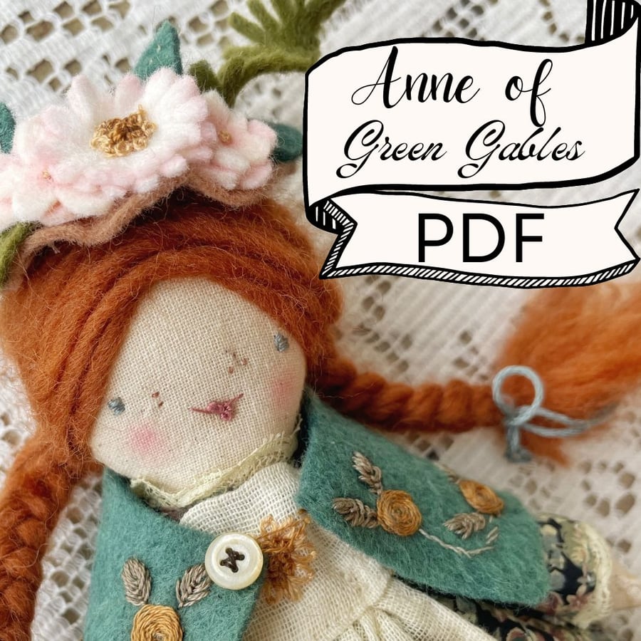 Doll Pattern P.D.F. - Anne Of Green Gables - Folksy