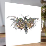 Death Head Hawk Moth Greeting card - Folksy