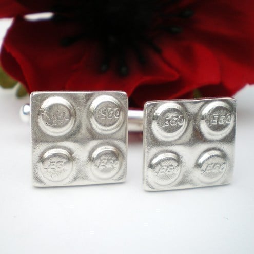 Silver Lego Cufflinks - Folksy