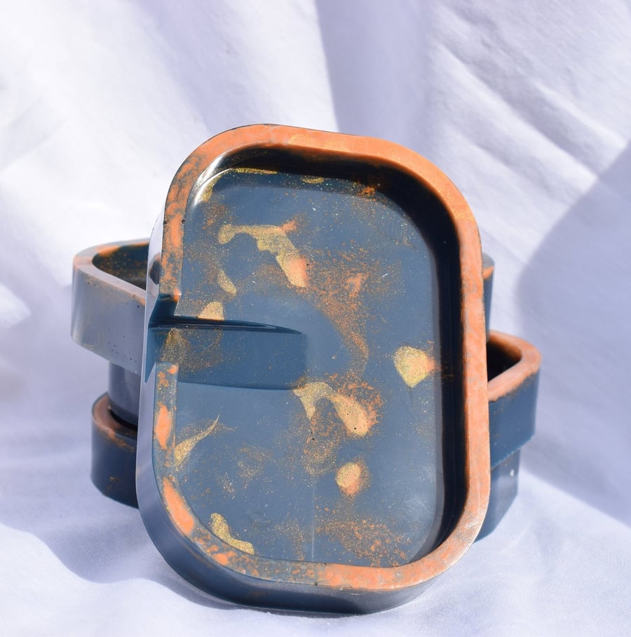 Handmade Epoxy Resin Self draining soap dish. N... - Folksy