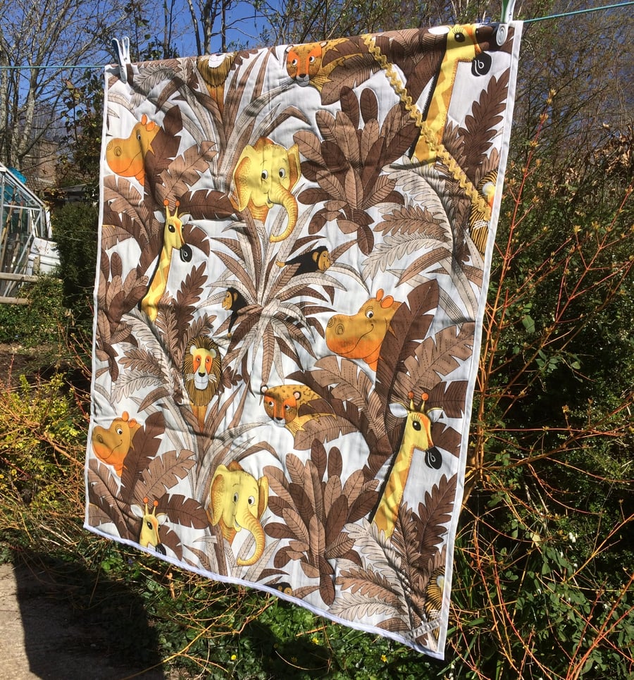 Retro Zoo Jungle Animals Vintage Fabric Nursery... - Folksy