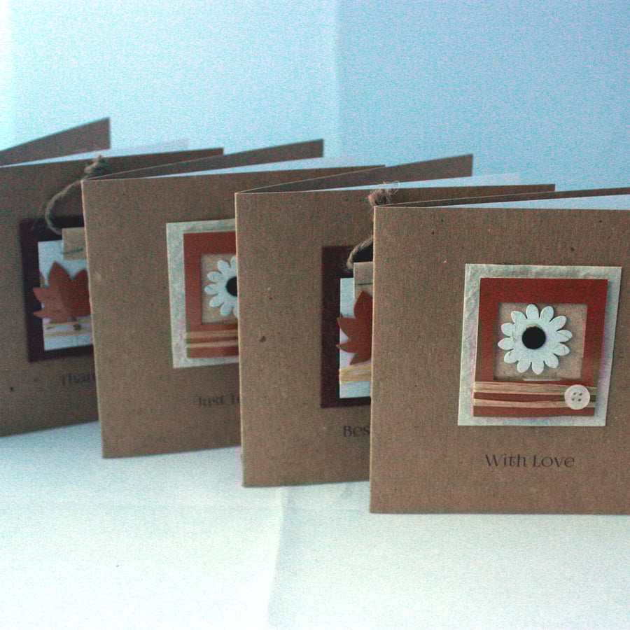Pack of 4 multi purpose greetings cards - Folksy