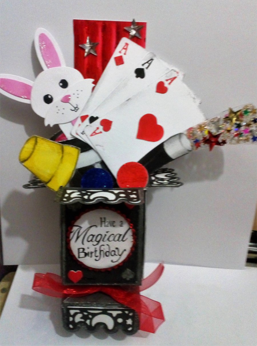 Pop-Up 3D Have a Magical Birthday Card & En... - Folksy