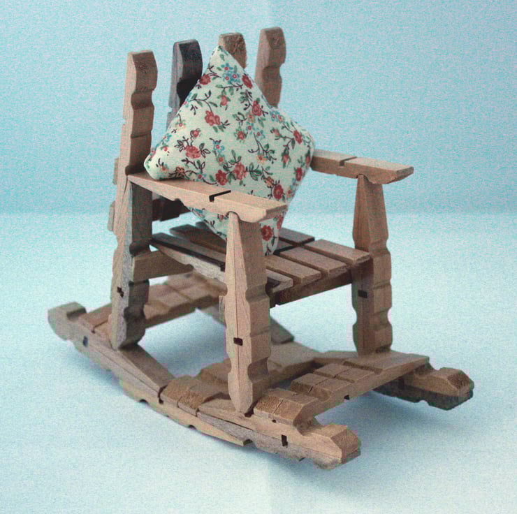 Clothes peg chair - Folksy