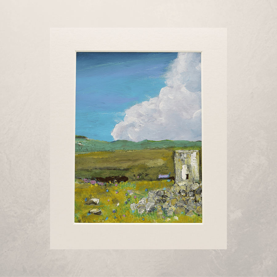 Scottish Mountain, Original Mounted Painting. 1... - Folksy