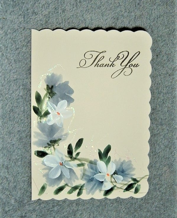 original art hand painted Thank you card. ( ref... - Folksy