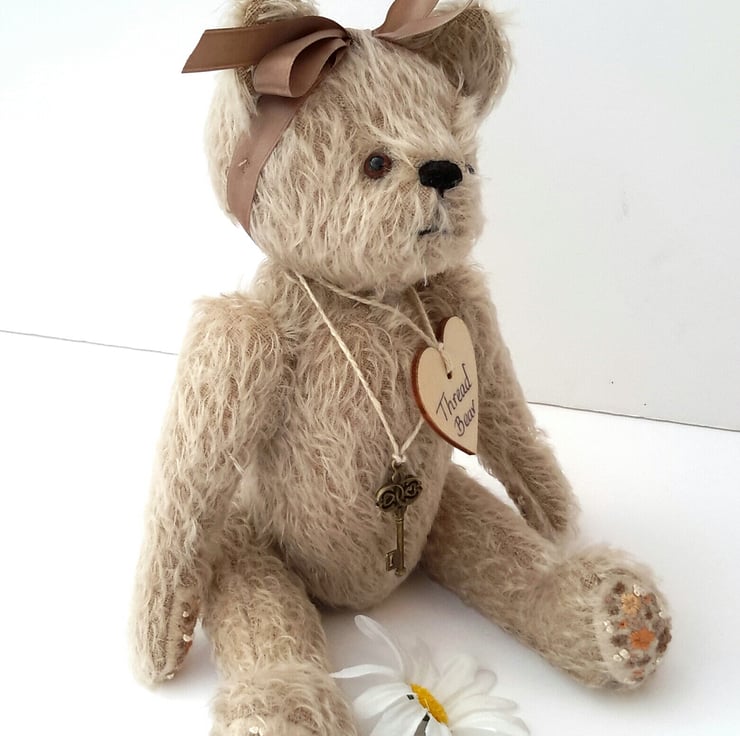 Thread Bear, Collectable Artist Bear, Mohair Te... - Folksy
