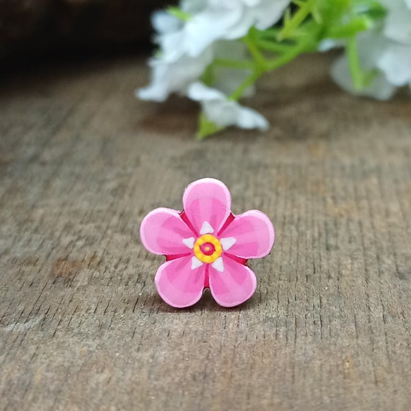 Pink Forget Me Not Pin, Handmade Bereavement Gi... - Folksy