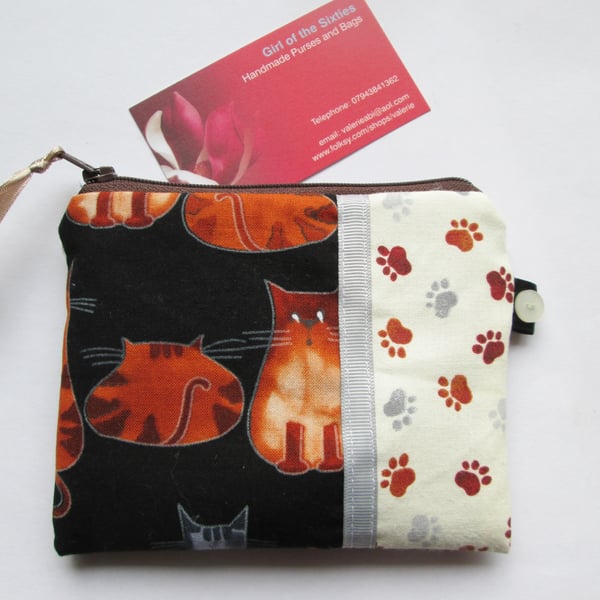 Coin Purse -Cats - Folksy