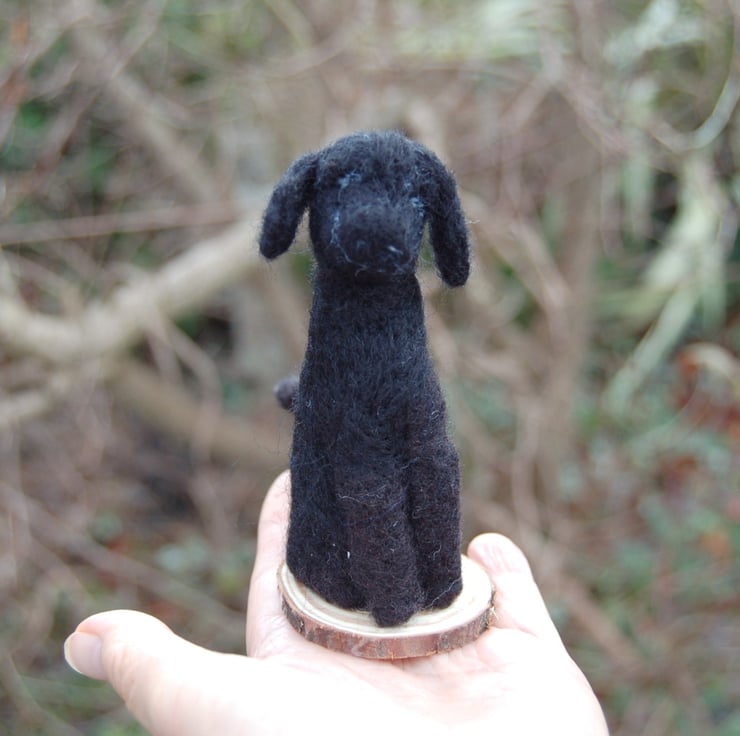 Needle felt dog 10 cms tall, wool dog, Labrador - Folksy