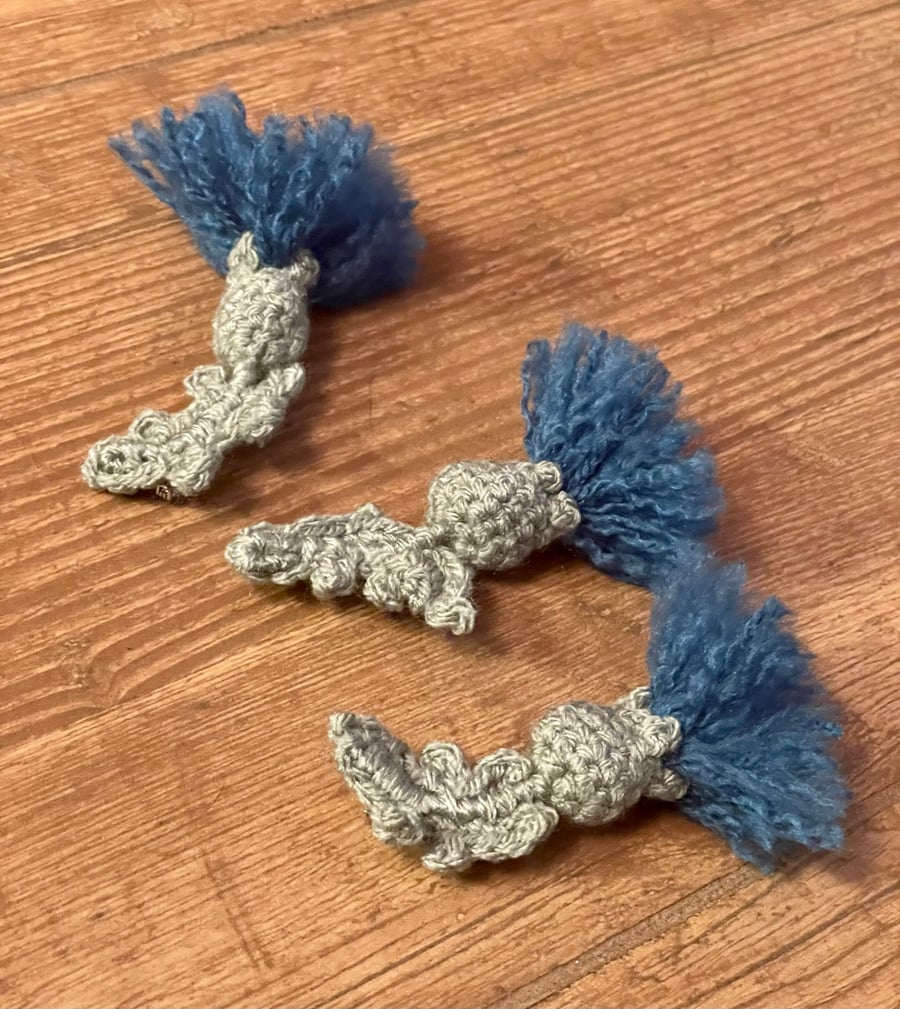 Blue Thistle Brooch, Scottish Thistle Pin, Flow... - Folksy
