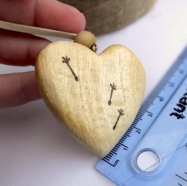 Pyrography 'Make a wish' rustic chunky wood han... - Folksy