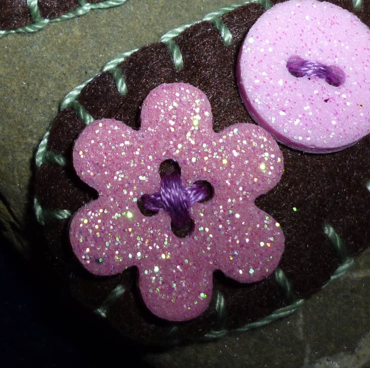 Hand made textile hair clips with shimmering fo... - Folksy
