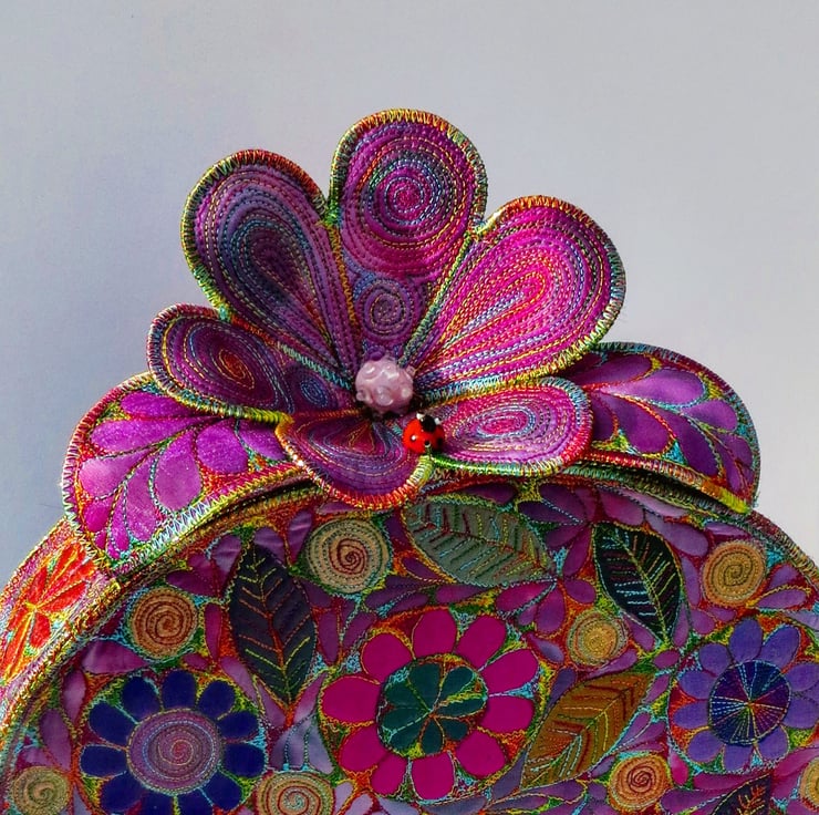 Textile Mirror Frame with Shelves - Folksy