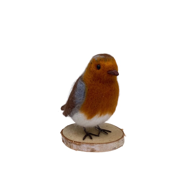 Needle felted robin redbreast, woollen sculptur... - Folksy