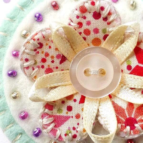 Spring Flower Brooch - Folksy