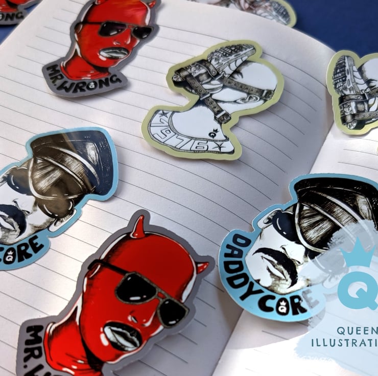 Daddy, Mr. Wrong and Sneakers sticker pack. Wat... - Folksy