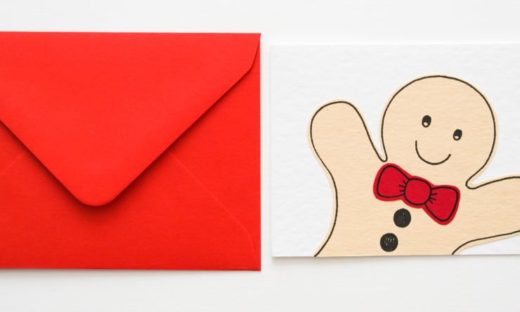 Handmade Gingerbread Man Christmas card pack, S... - Folksy