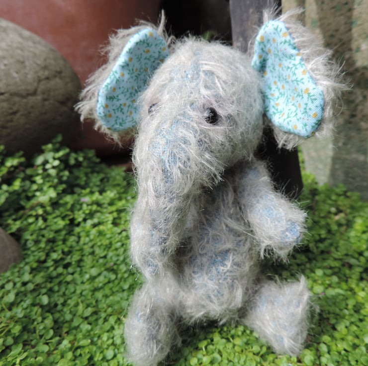 Collectable mohair Elephant - Folksy