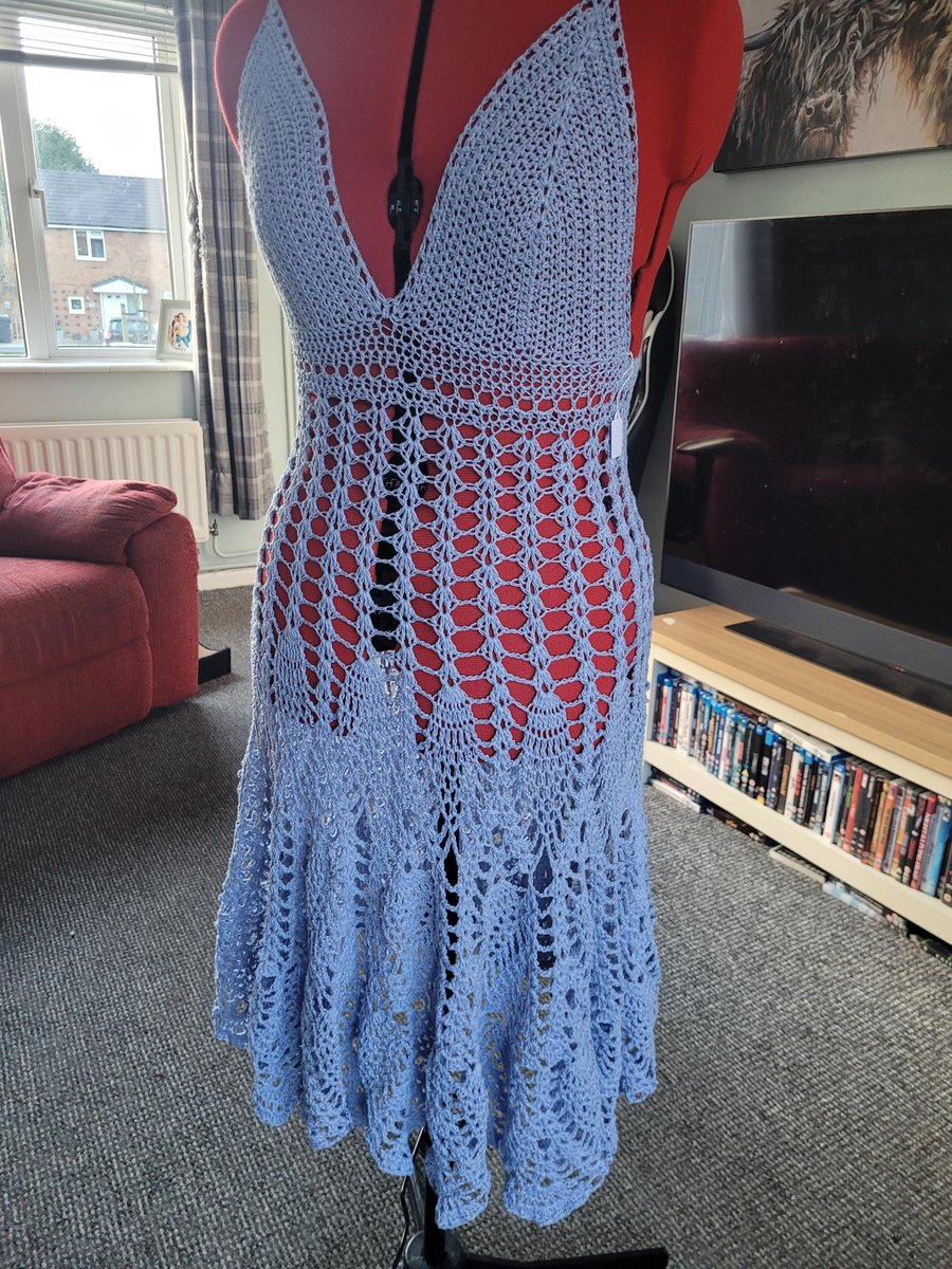 Crocheted cotton summer Beach Dress - Folksy