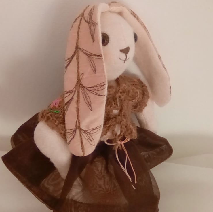 Collectable Rabbit, Velour Rabbit, Keepsake Rabbit - Folksy