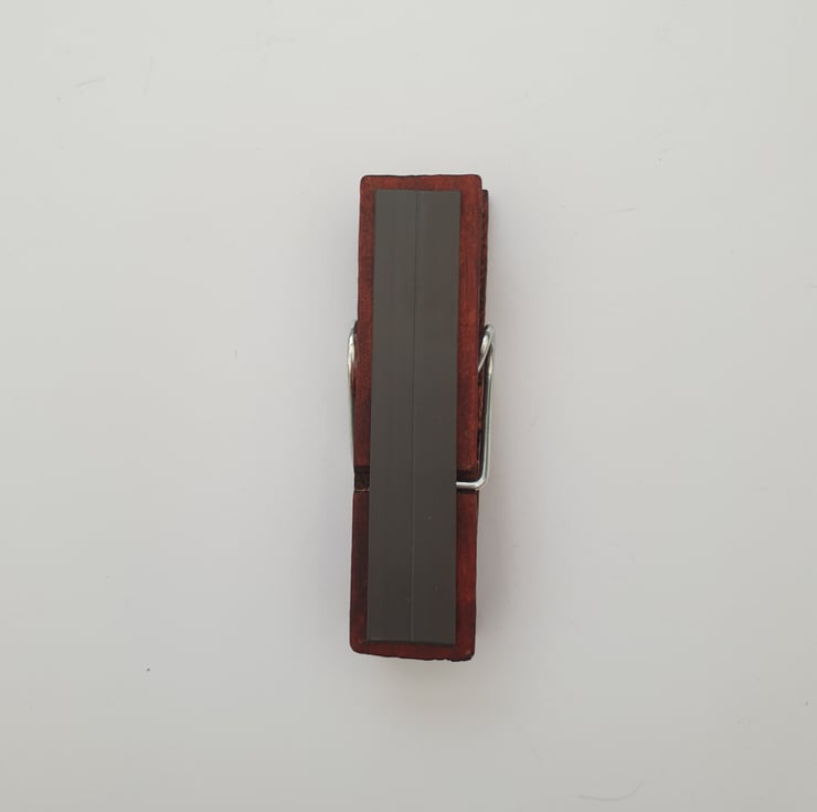 Peg fridge magnets wood burned pattern set of 3 - Folksy