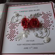 Handmade Personalized Ruby (40th) Wedding Anniv... - Folksy