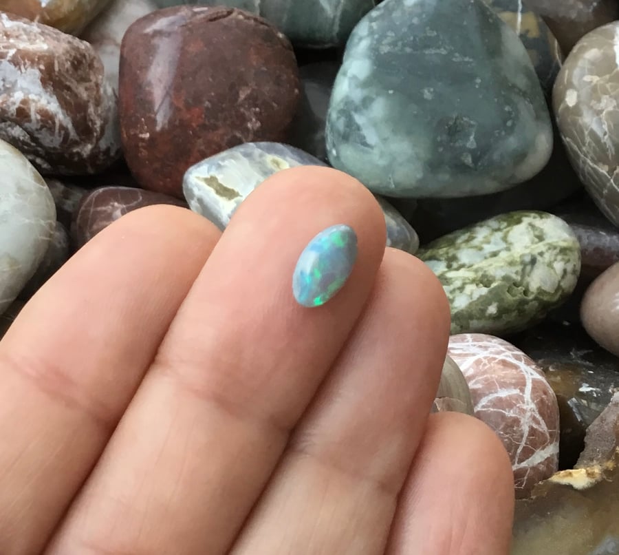 Stunning Black Opal Cabochon from Lightning Rid... - Folksy