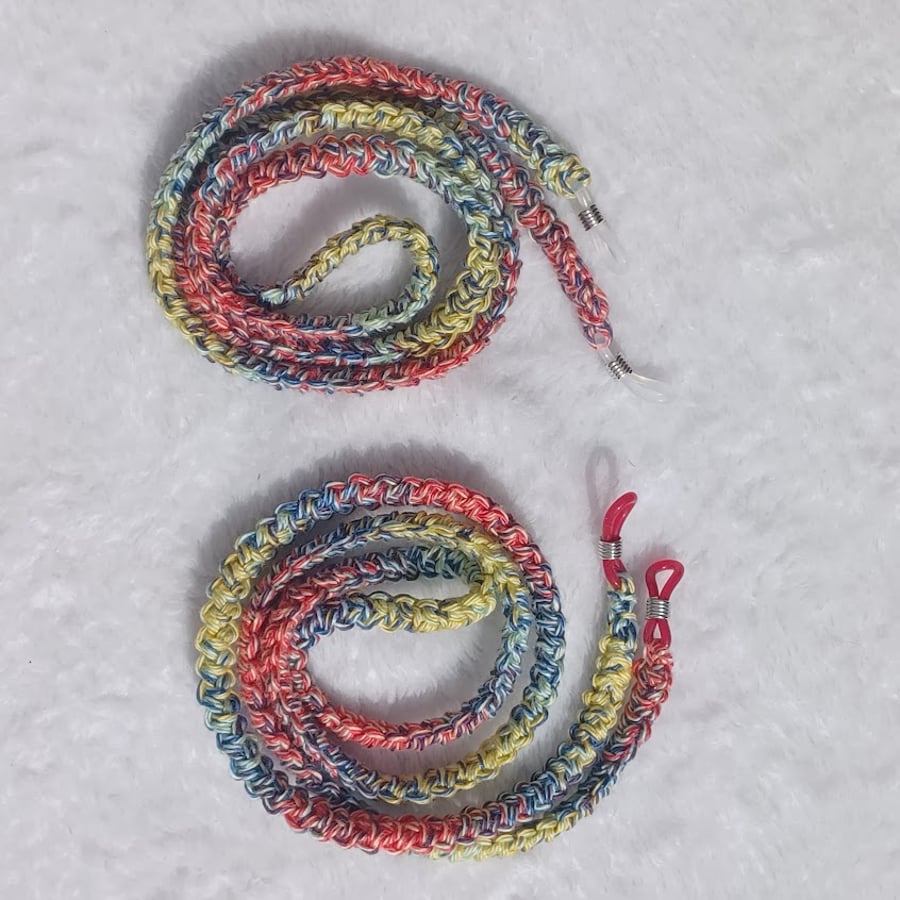 Crochet multicoloured glasses chain, sunglasses... - Folksy