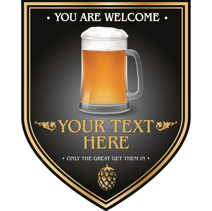 The Brave Boozer - Hanging personalised bar sign - Folksy