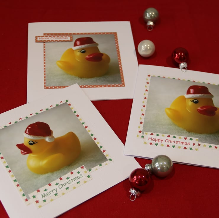 Christmas cards, Christmas Rubber Duck cards, ... - Folksy