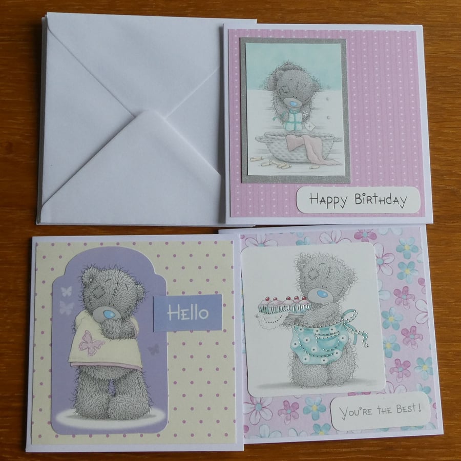 Set of 3 Tatty Teddy Mini Cards - You're The Be... - Folksy