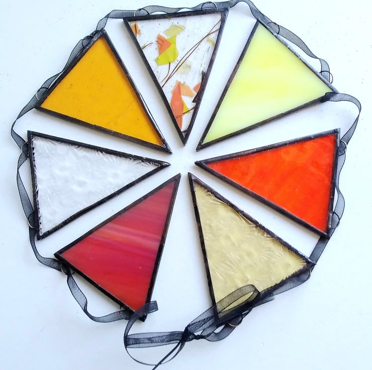 Stained Glass Bunting - Sunflower - Folksy