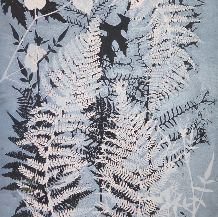 A single blank card from nature print by Stef M... - Folksy