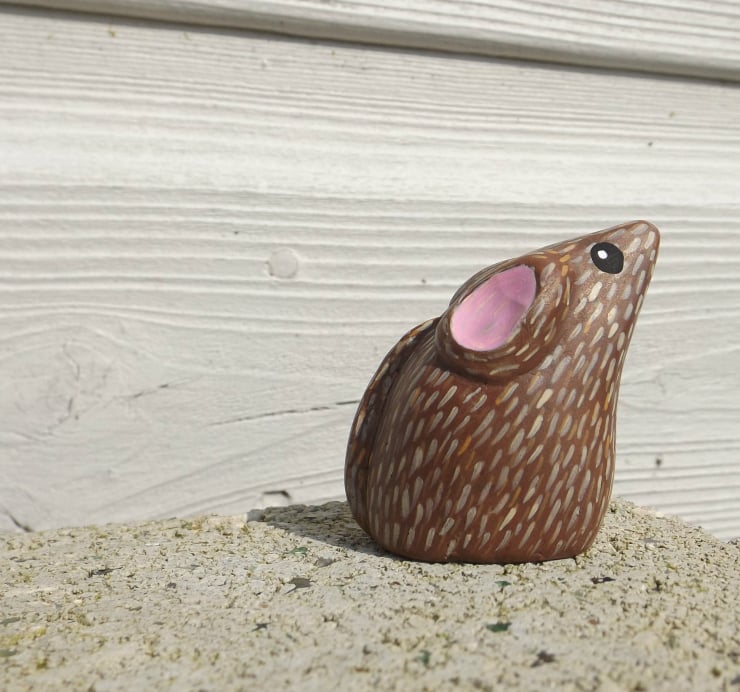 The Mouse handpainted Resin miniature totem - Folksy