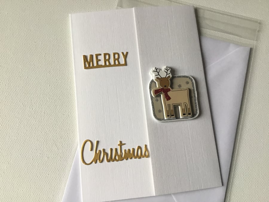 Christmas card. reindeer. Card for christmas. M... - Folksy