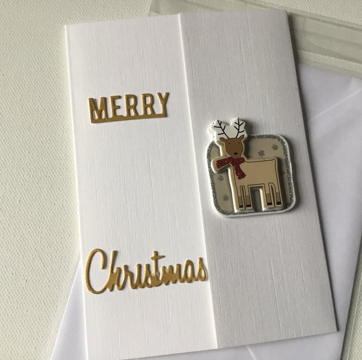 Christmas card. reindeer. Card for christmas. M... - Folksy