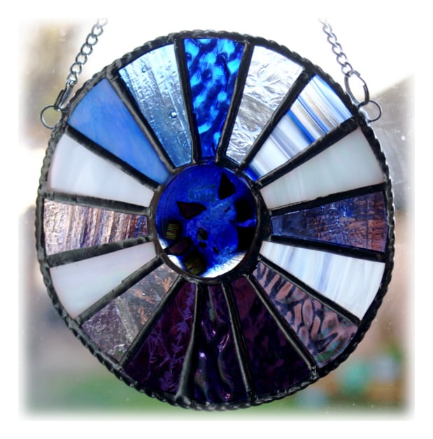 Winter Solstice Suncatcher Stained Glass Handma... - Folksy