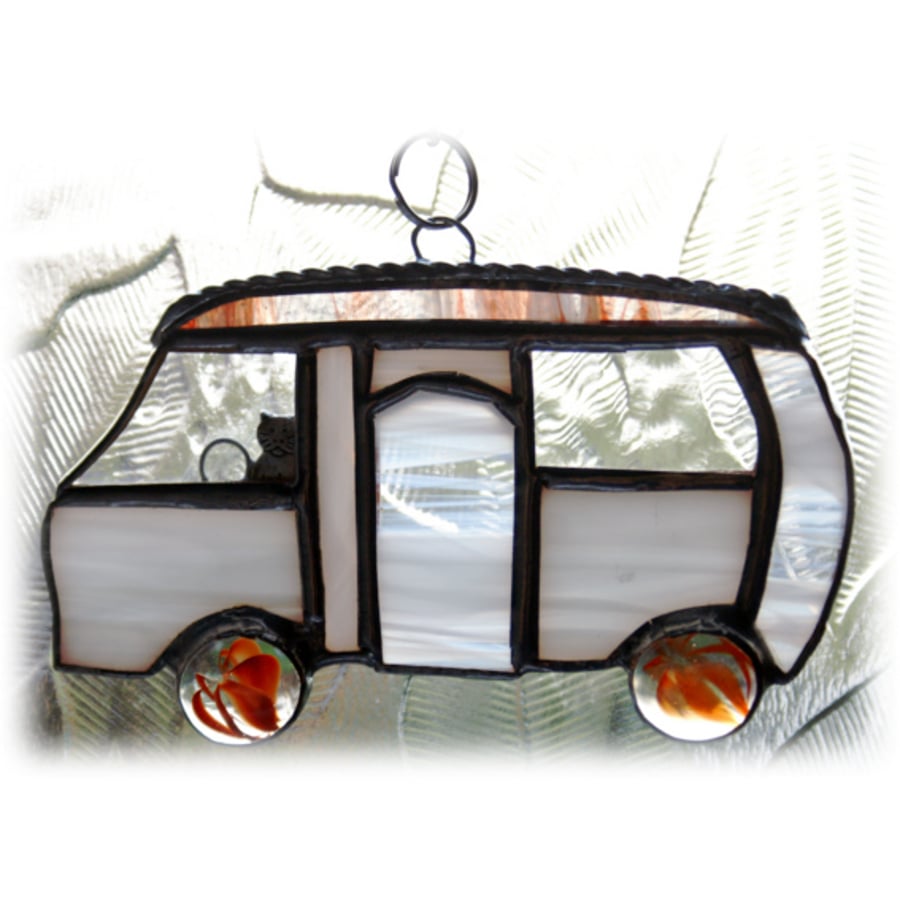 Mini Classic Motorhome Stained Glass Suncatcher... - Folksy