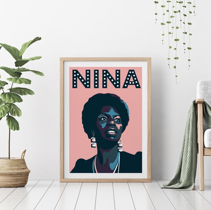 Nina Simone Wall Print - Folksy