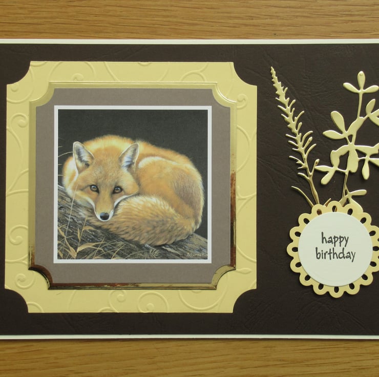 Stunning Fox - Birthday Card - Folksy