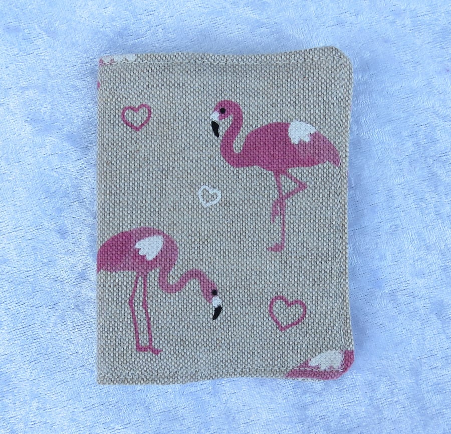 Bus Pass cover, ticket sleeve, flamingo - Folksy