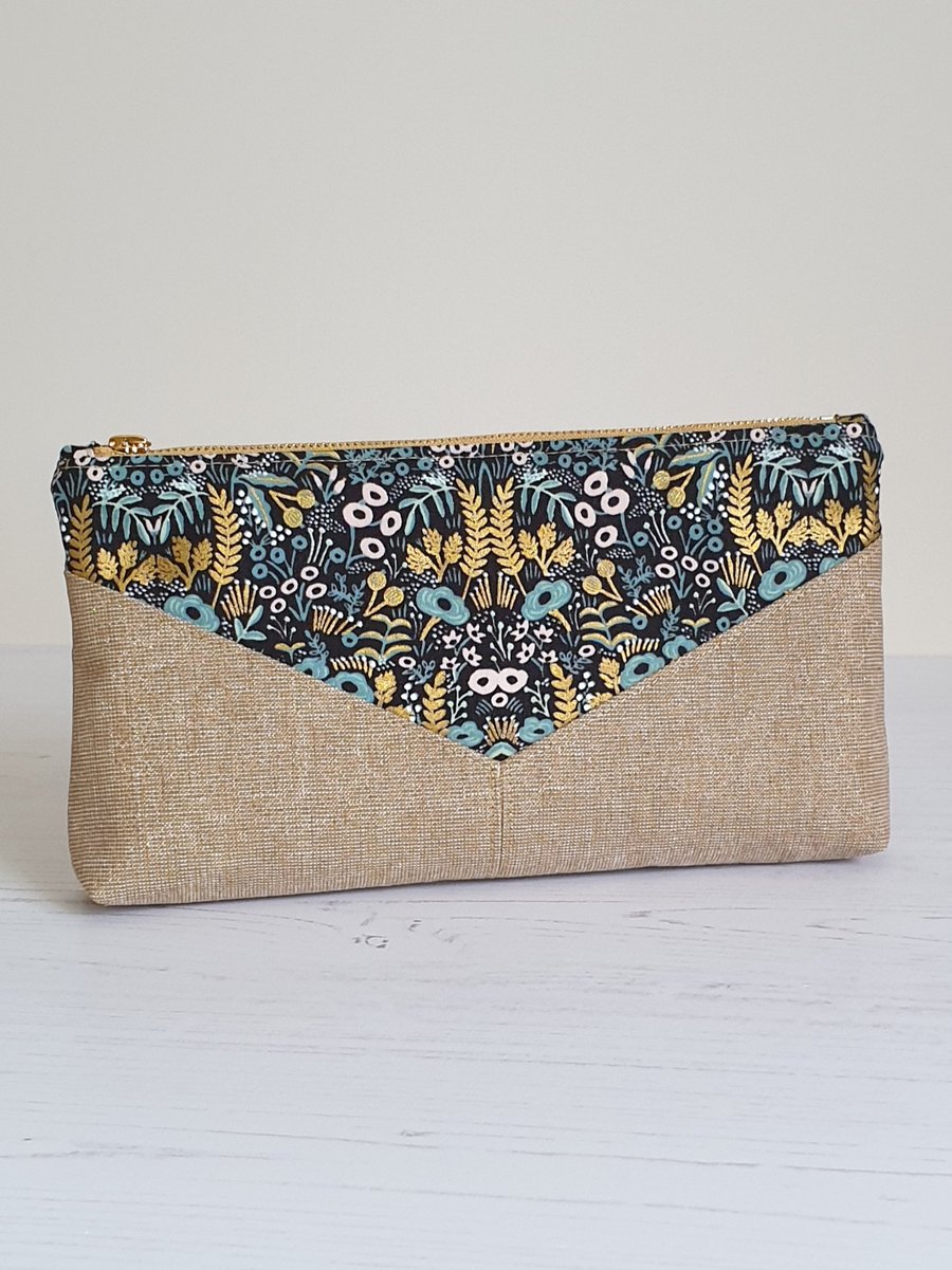 Handmade Clutch Bag - Golden Meadow - Folksy