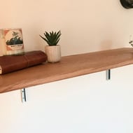Solid oak wall mounted folding breakfast bar, L... - Folksy