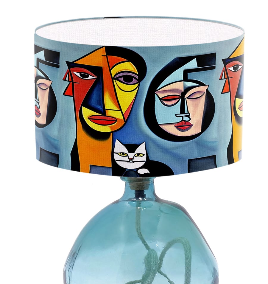 Picasso Modern Art Lampshade, Bespoke Lamp shad... - Folksy