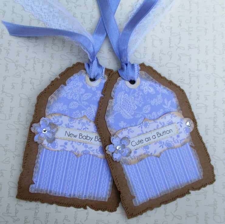 Baby Boy Gift tags, set of 2 - Folksy