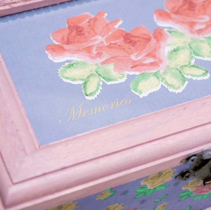 Vintage Roses Memory Box - Folksy