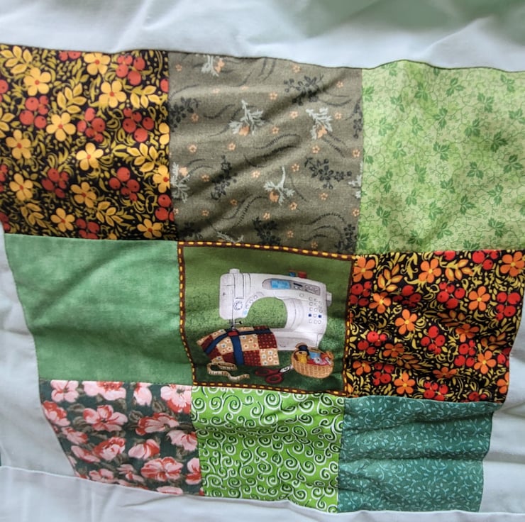 Homemade 100% cotton Sewing design patchwork quilt - Folksy