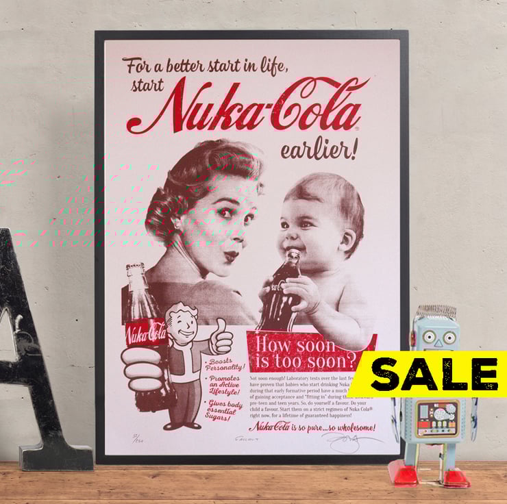 Fallout Hand Pulled Limited Edition Screen Print - Folksy